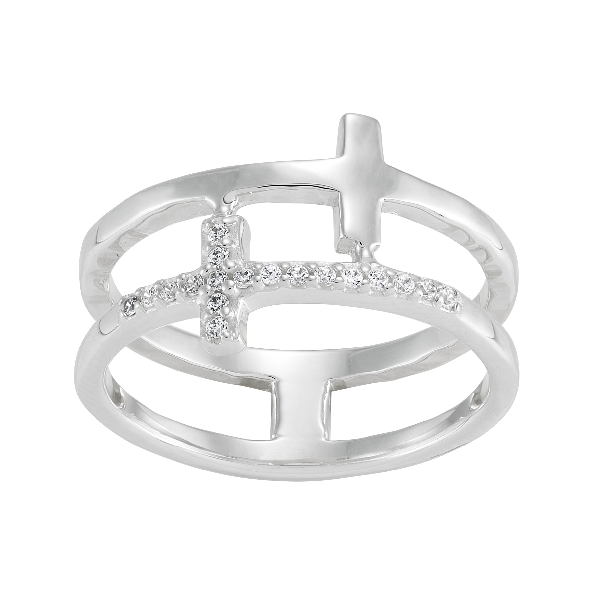 Silpada True Faith Sterling Silver Cubic Zirconia Ring Silpada