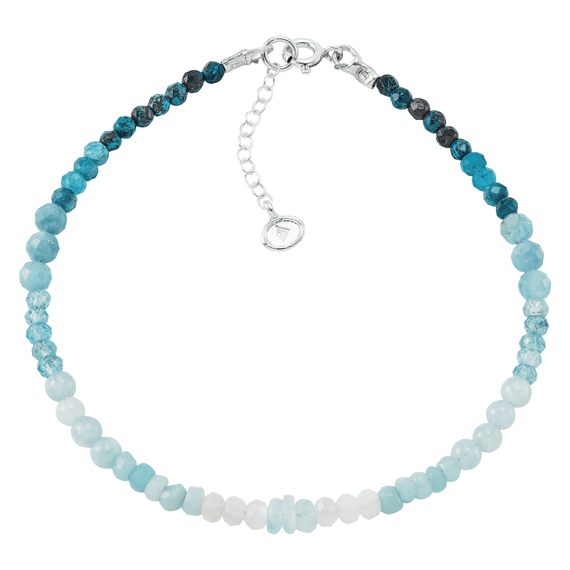 Silpada Seven Seas Multi Stone Anklet in Sterling Silver 8 2 Silpada