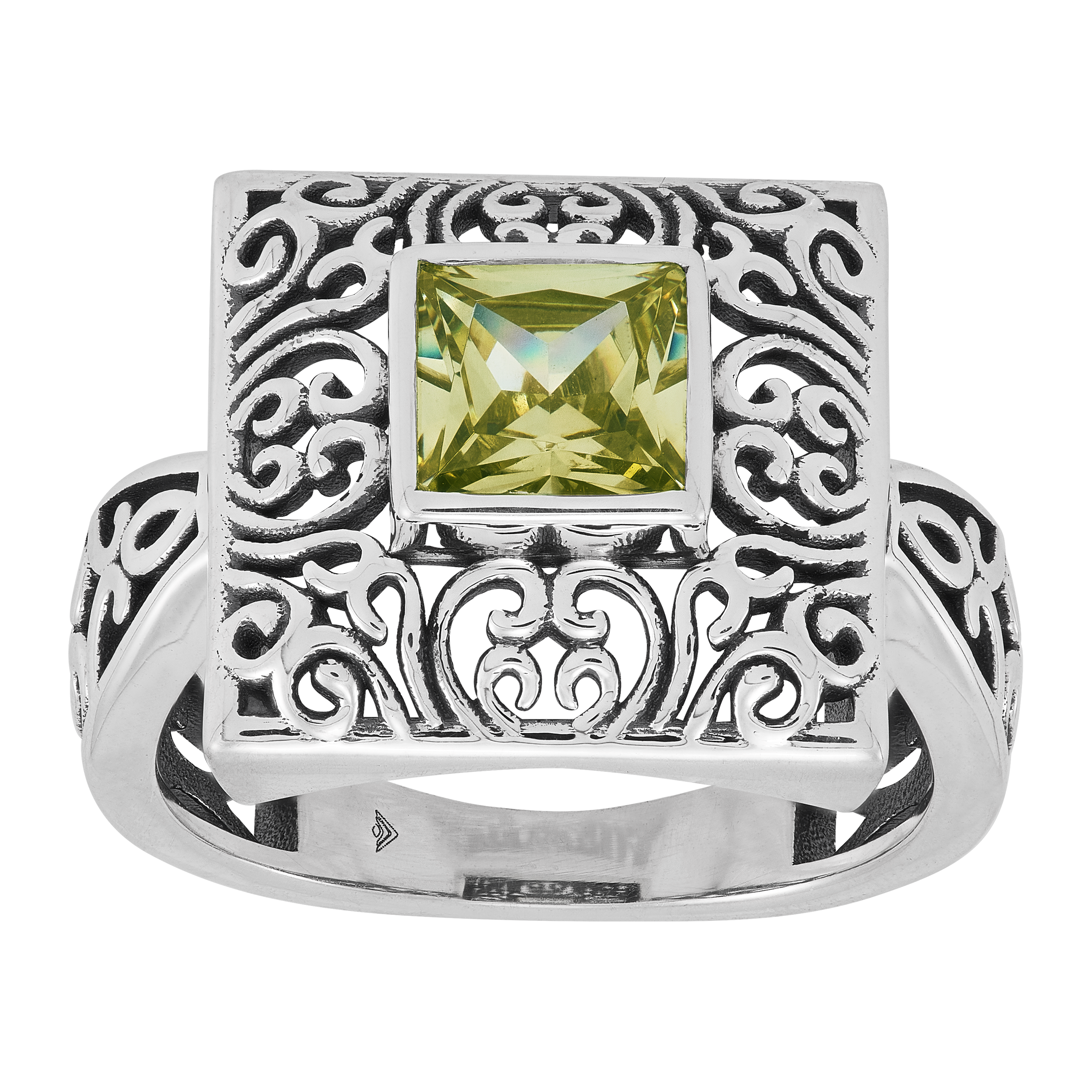 New Silpada 'Grandiosity' Sterling SIlver Green Cubic Zirconia Ring | eBay